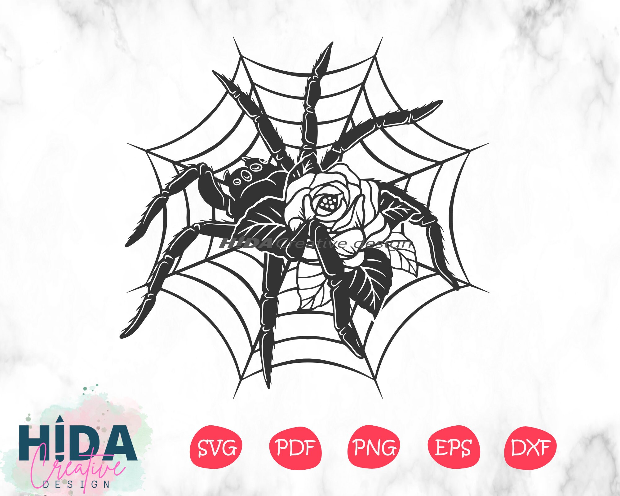 Floral Spider SVG File Spider Svg Spider With Rose Svg - Etsy Australia
