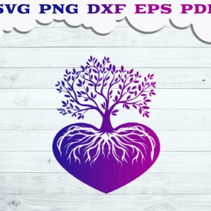 Love Tree SVG, Tree Grows With Love Svg, Sweetheart Tree Svg, Heart ...