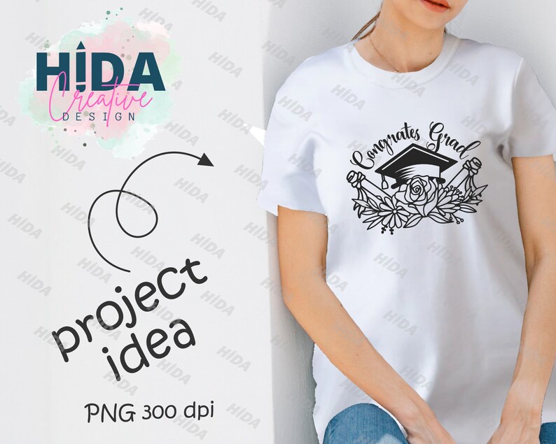 Congrats Grad SVG Graduate Cap Svg Floral Cap Svg - Etsy