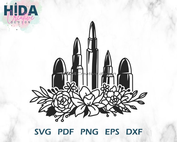 Bullet SVG Floral Bullet Svg Bullets With Flower Svg Ammo - Etsy