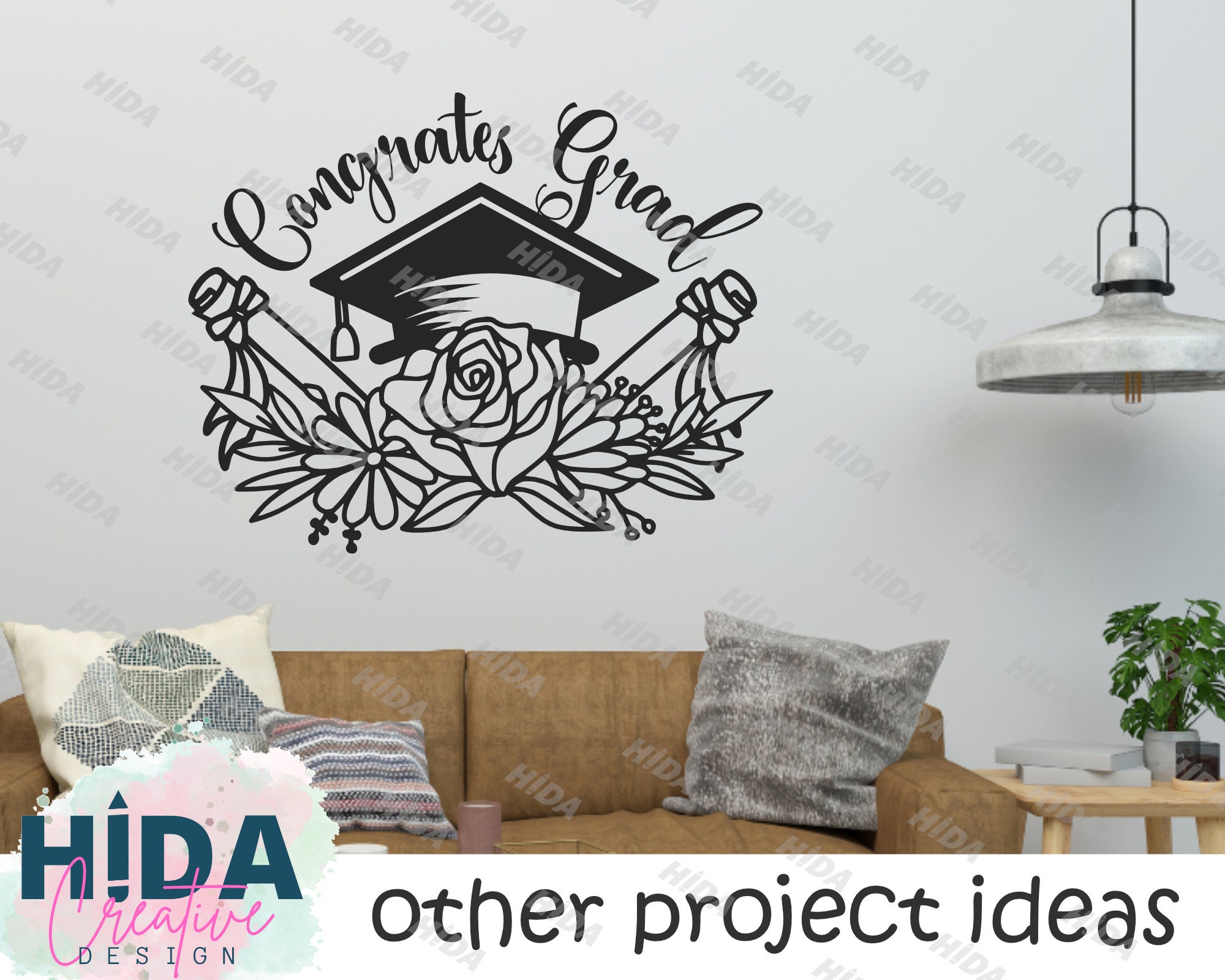 Congrats Grad SVG Graduate Cap Svg Floral Cap Svg - Etsy