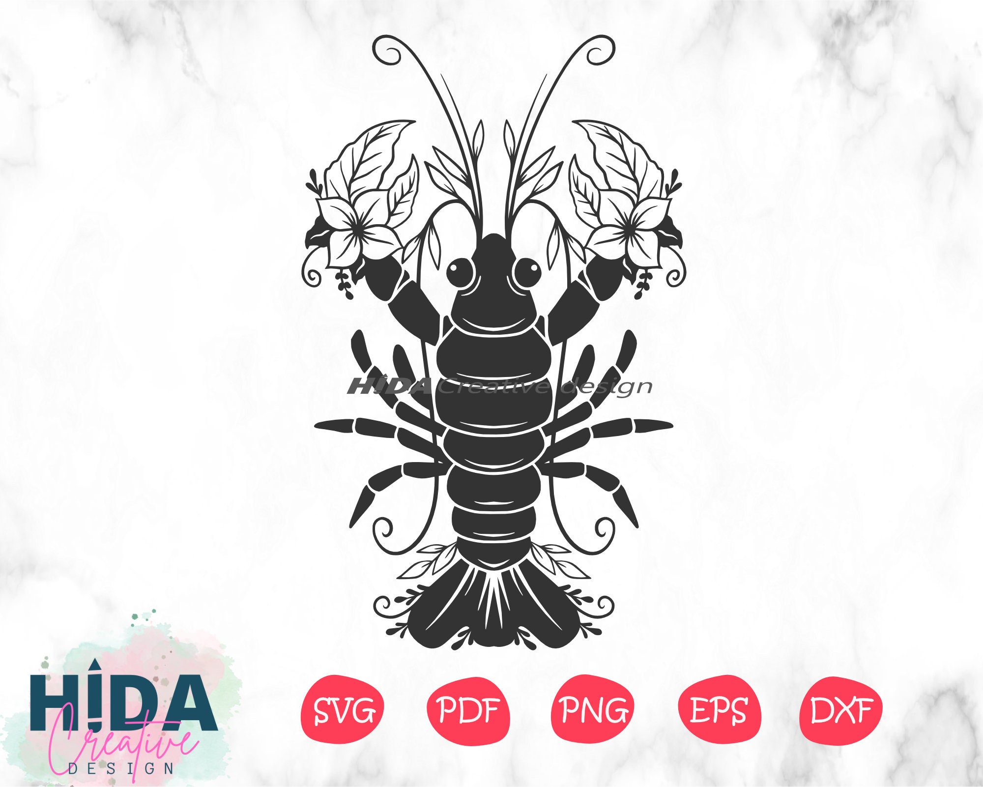 Lobster SVG Lobster With Flower Svg Lobster Mandala Svg - Etsy Canada