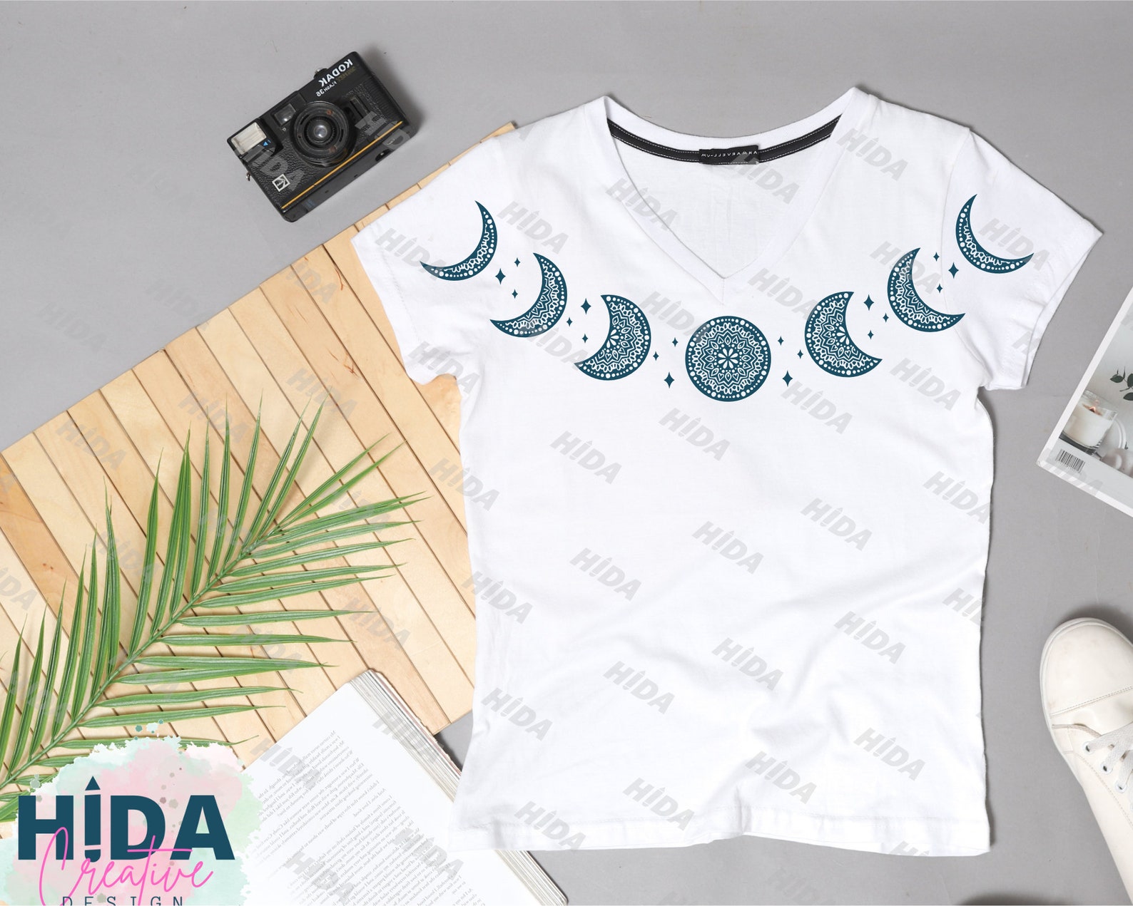 Flower Moon Phase SVG Bundle, Moon Phase Svg, Boho Moon Svg, Mystic ...