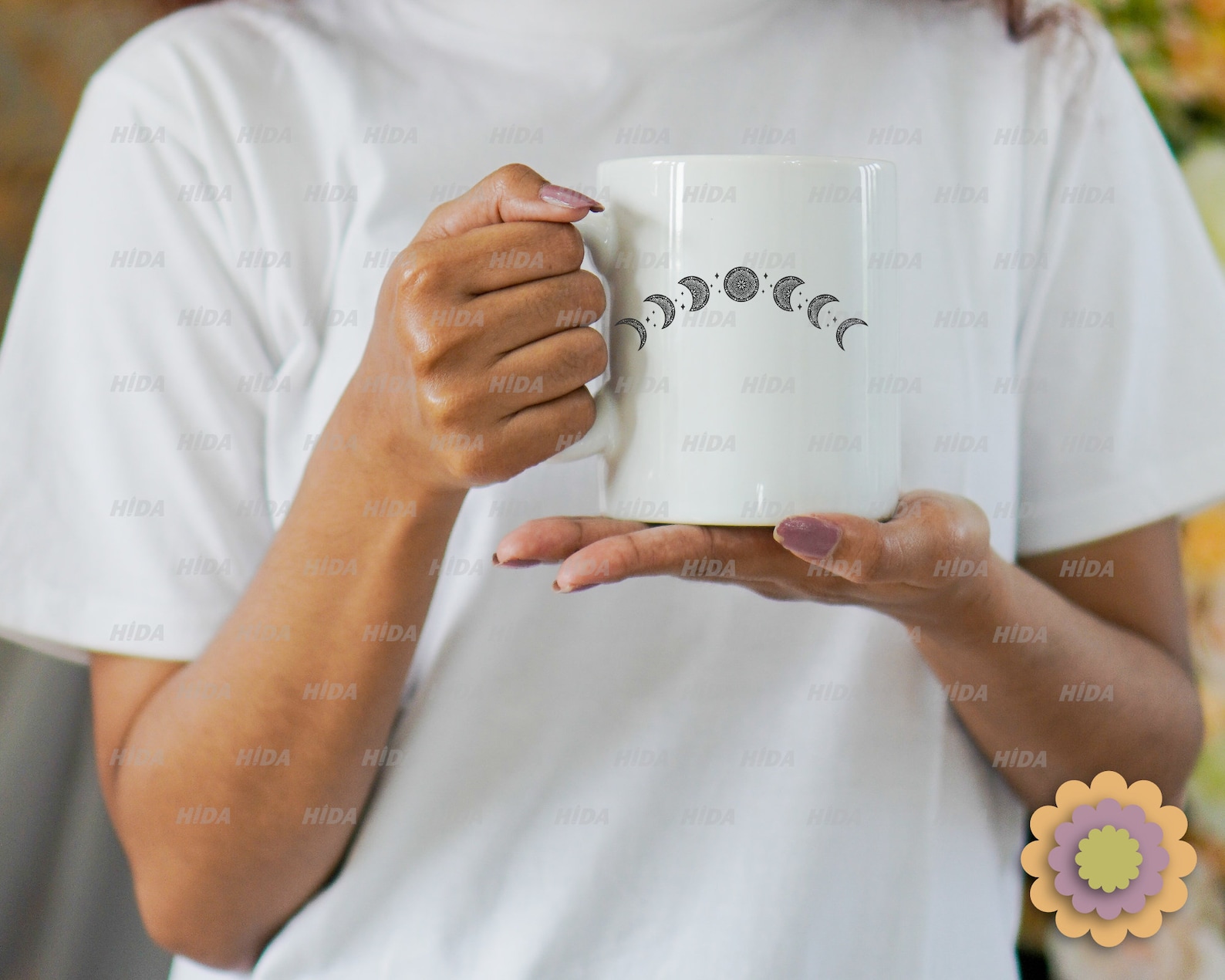 Flower Moon Phase SVG Bundle, Moon Phase Svg, Boho Moon Svg, Mystic ...