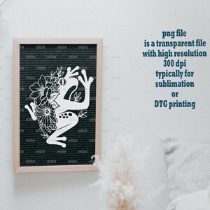 Frog SVG, Floral Frog With Flower Svg, Flower Frog Silhouette, Frog Cut ...