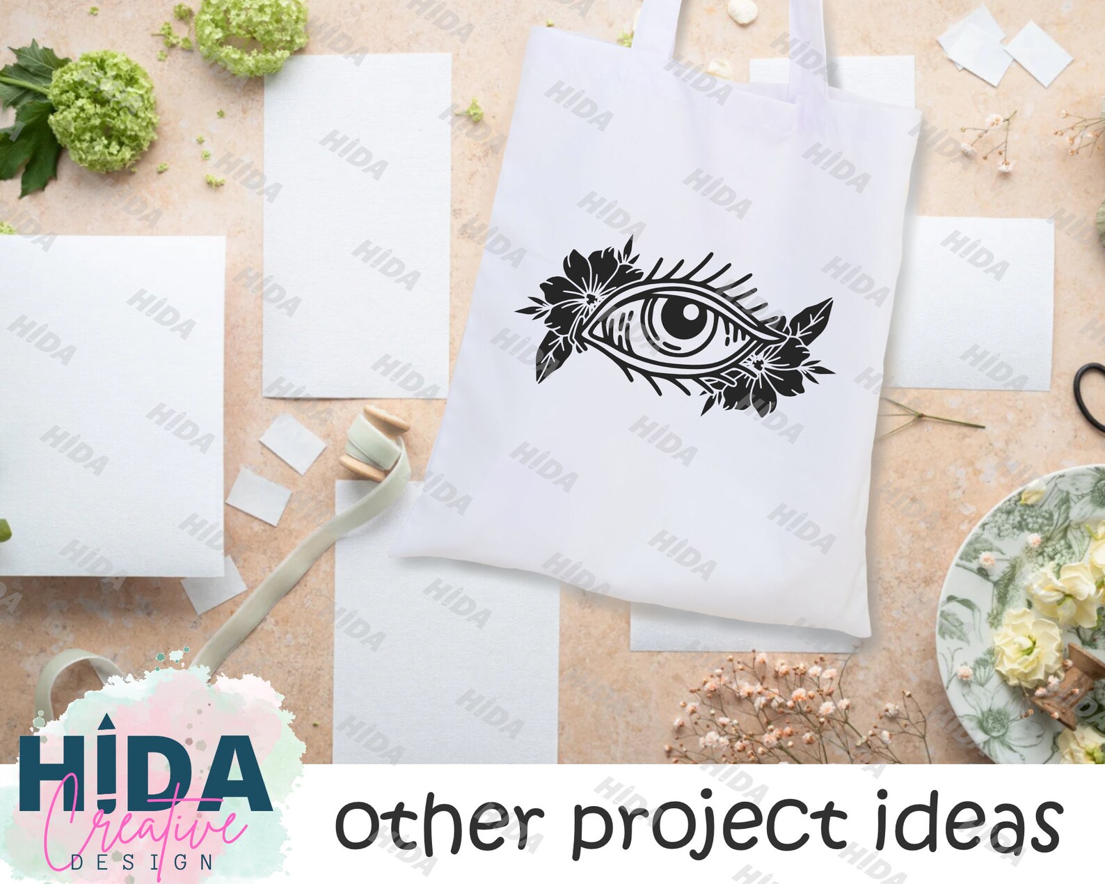 Eye SVG File, Floral Eye Svg, Human Eye With Flower Svg, Flower Eye Svg ...