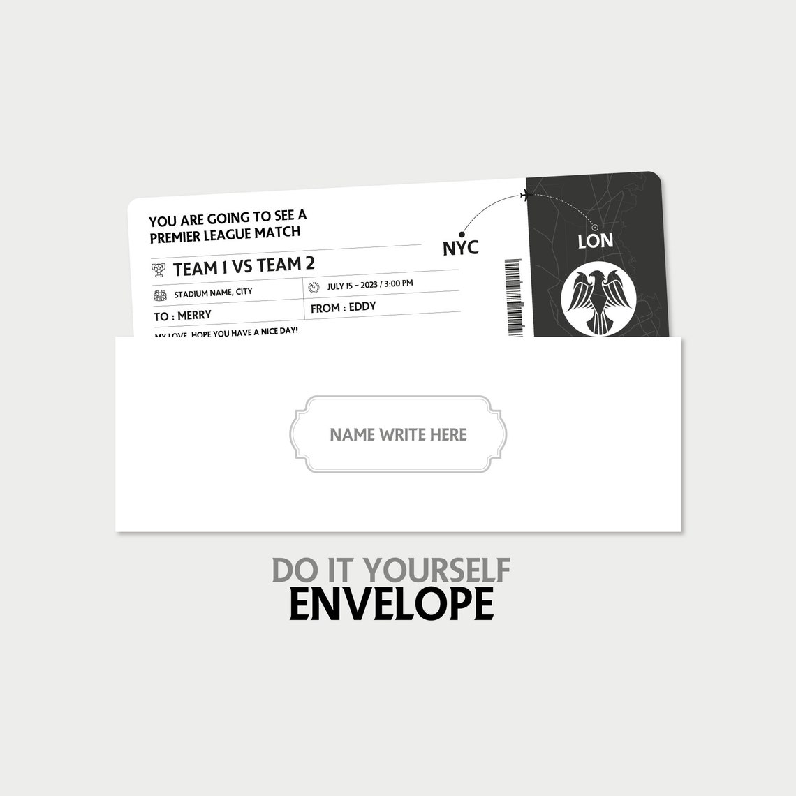 Uefa Champions League Personalized Football Match Voucher PDF Instant ...