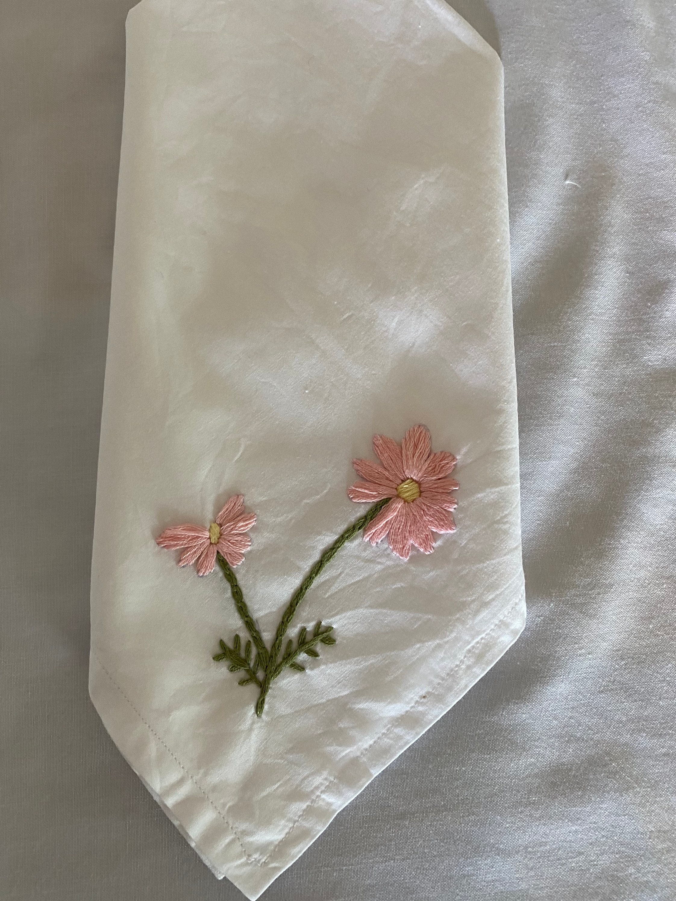 Hand Embroidered Napkins (set of 2) - Etsy