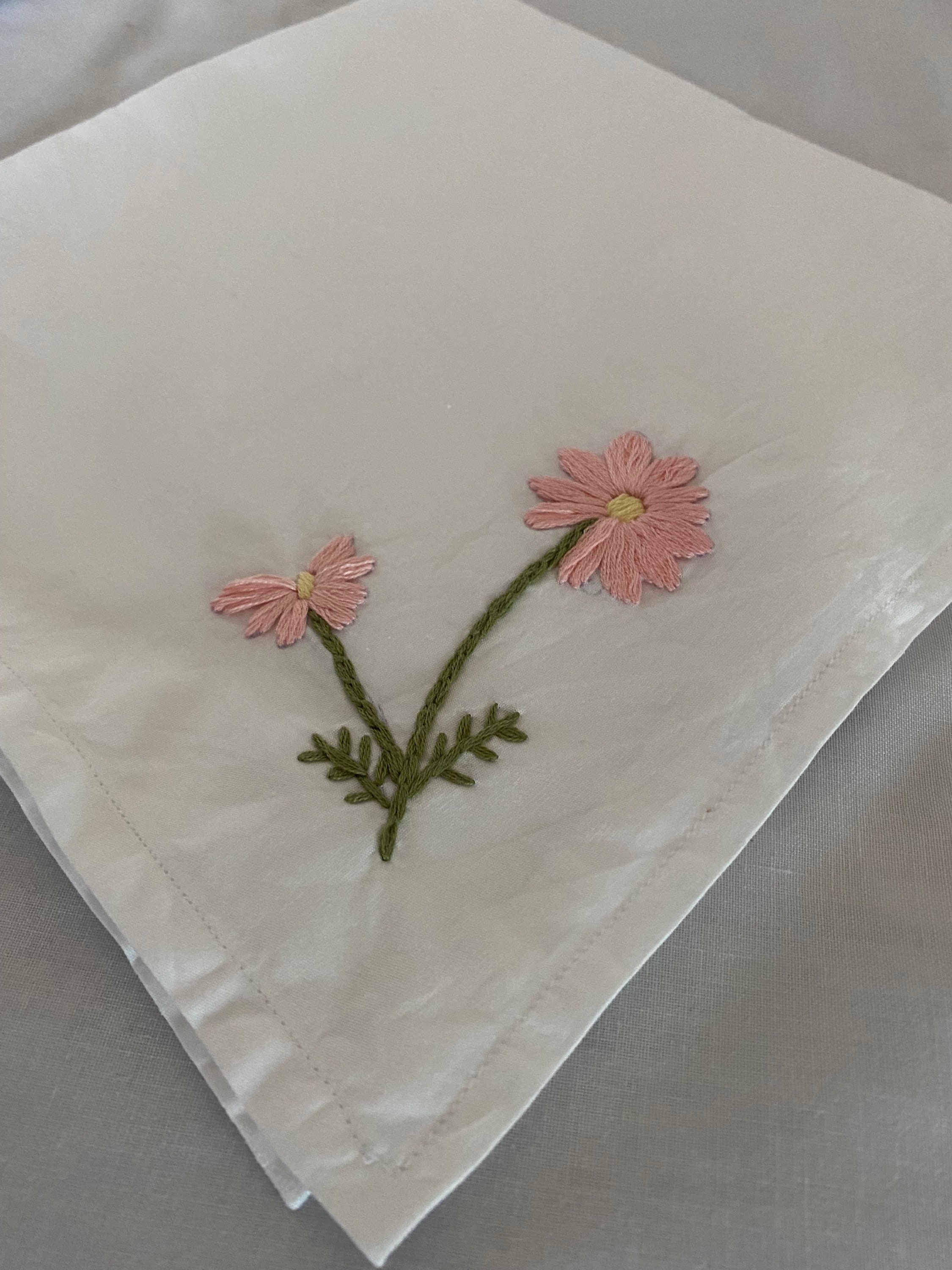 Hand Embroidered Napkins (set of 2) - Etsy