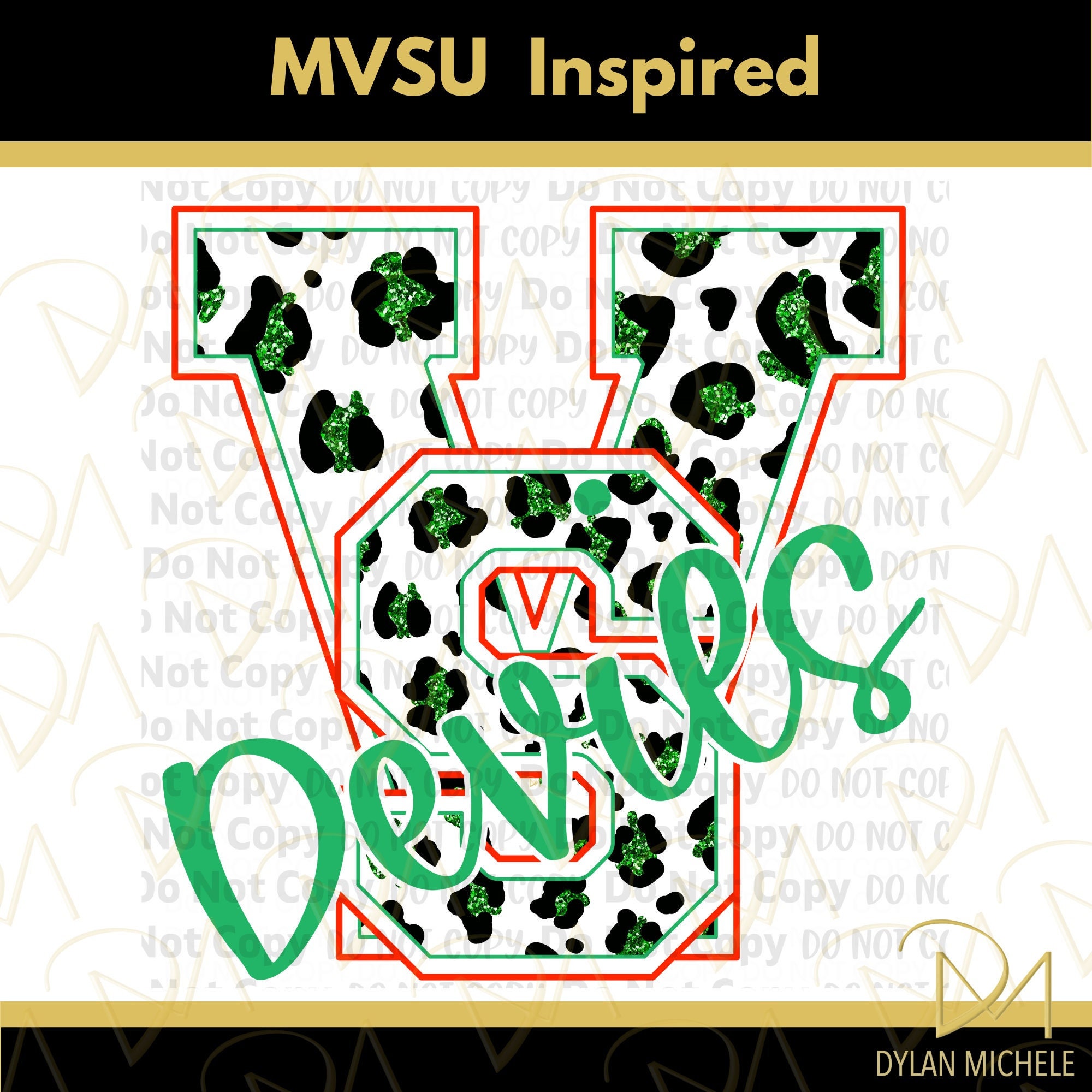 Mississippi Valley State Inspired - Leopard Print - PNG - Sublimation ...