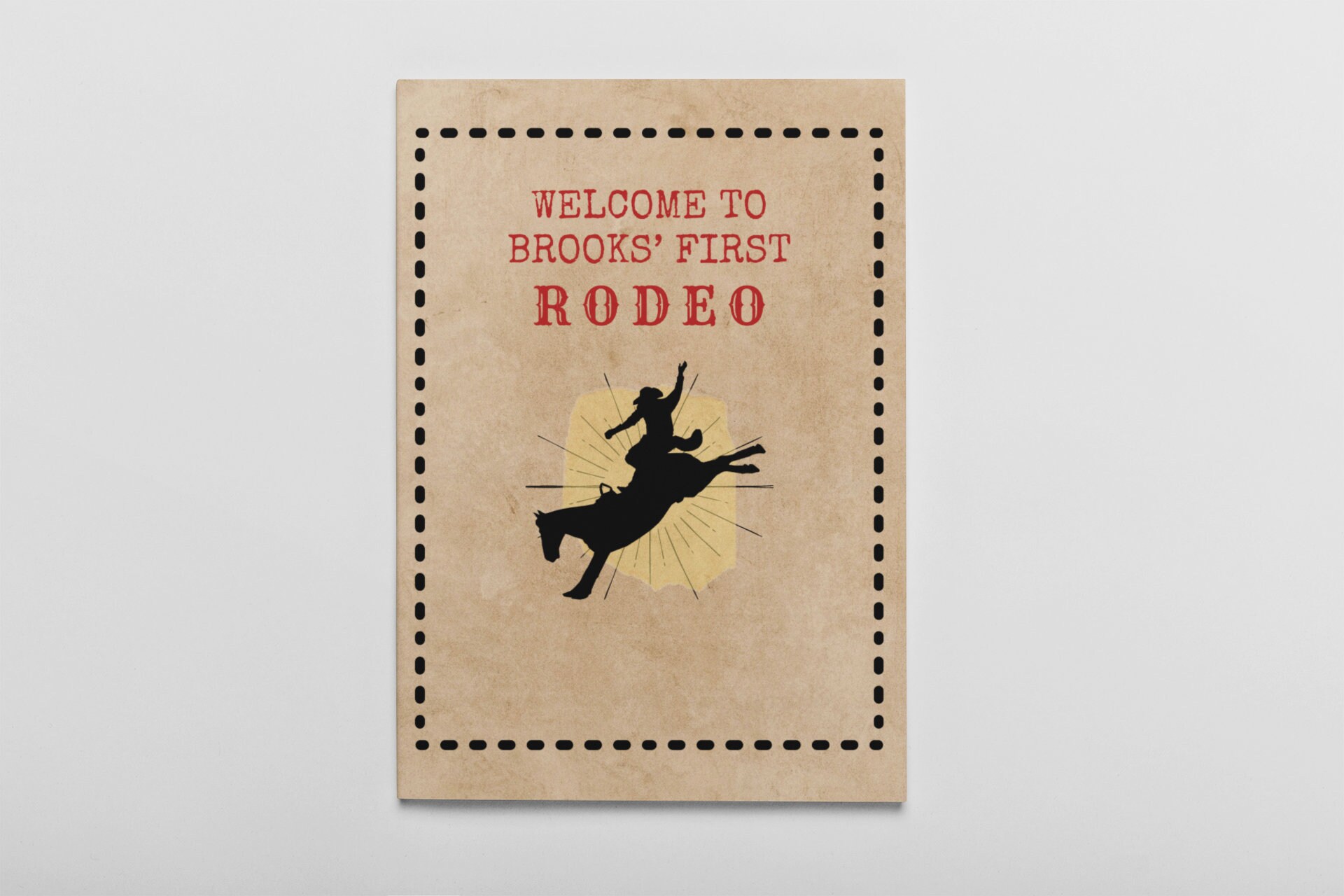 Baby's First Rodeo Welcome Sign - Etsy