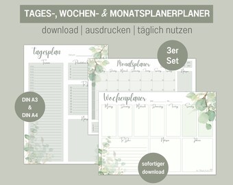 Weekly Planner Weekly Planner Printable Tropical Monstera - Etsy