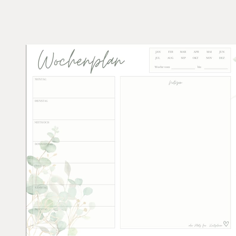 Wochenplaner DIN A3 und A4 To-Do Liste für Familie auf - Etsy.de