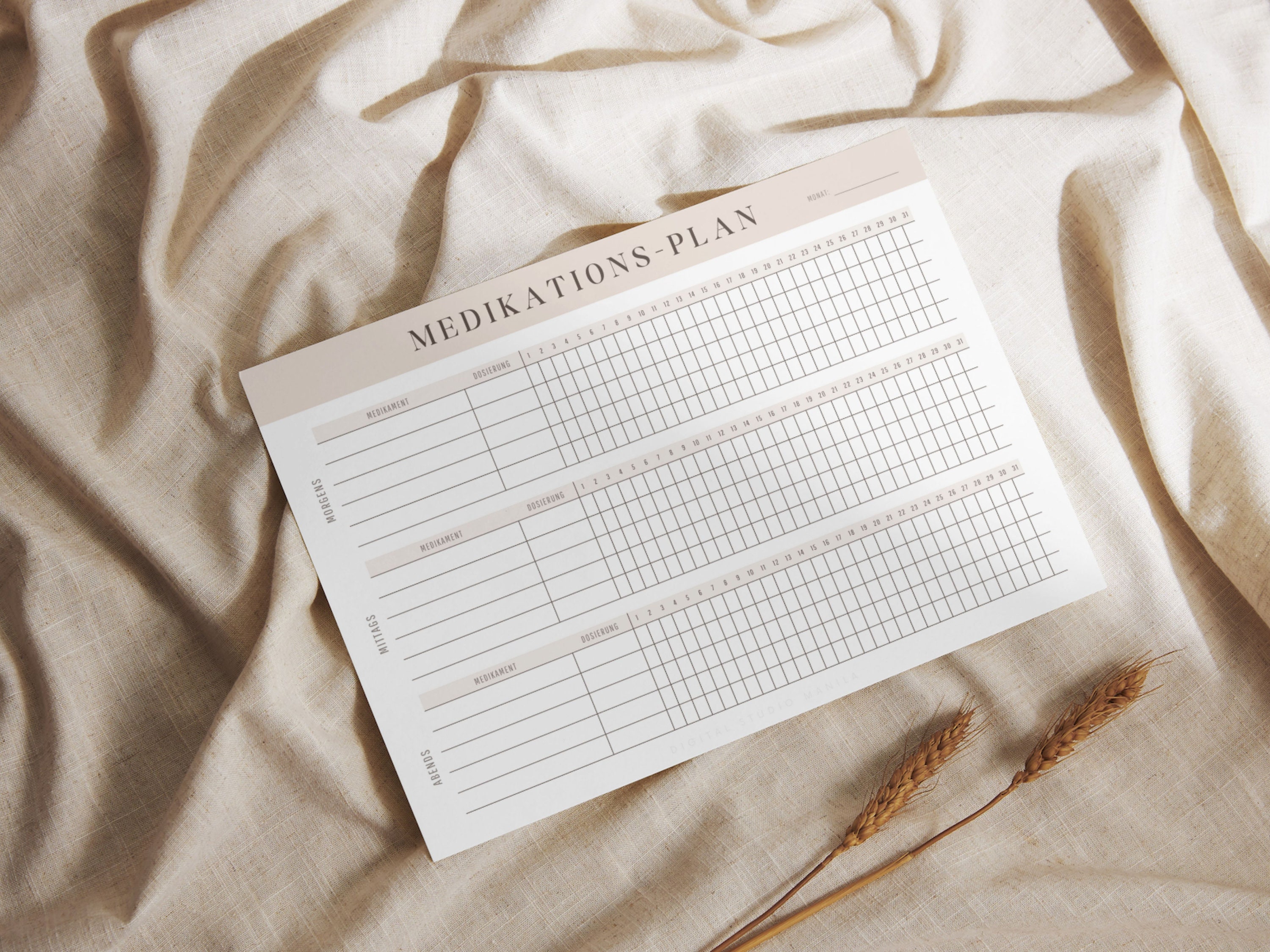 Medication Plan Monthly Template to Print | Medicine Chart Planner ...