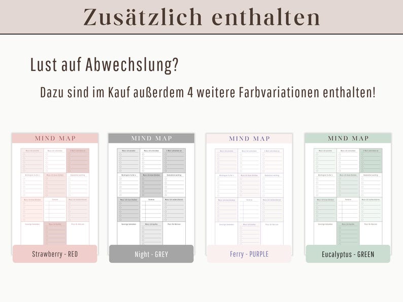 Brain Dump Mind Map PDF for Printing | ADHD Planner Template A4 ...