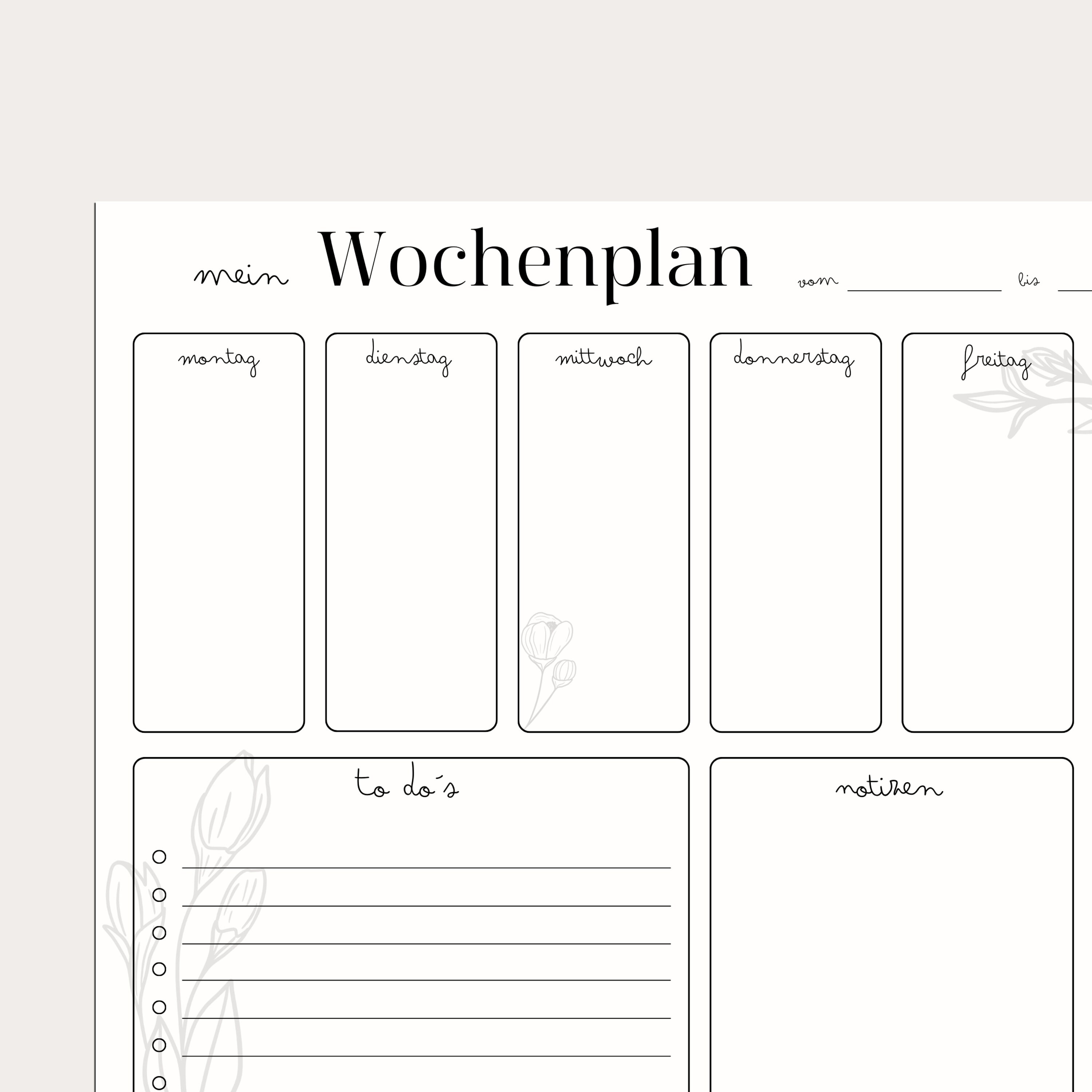 Monthly Planner | Weekly Planner | Daily Planner | DIN A3 and A4 | Home ...