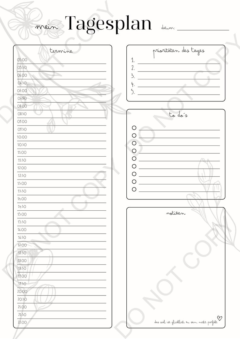 Monthly Planner | Weekly Planner | Daily Planner | DIN A3 and A4 | Home ...