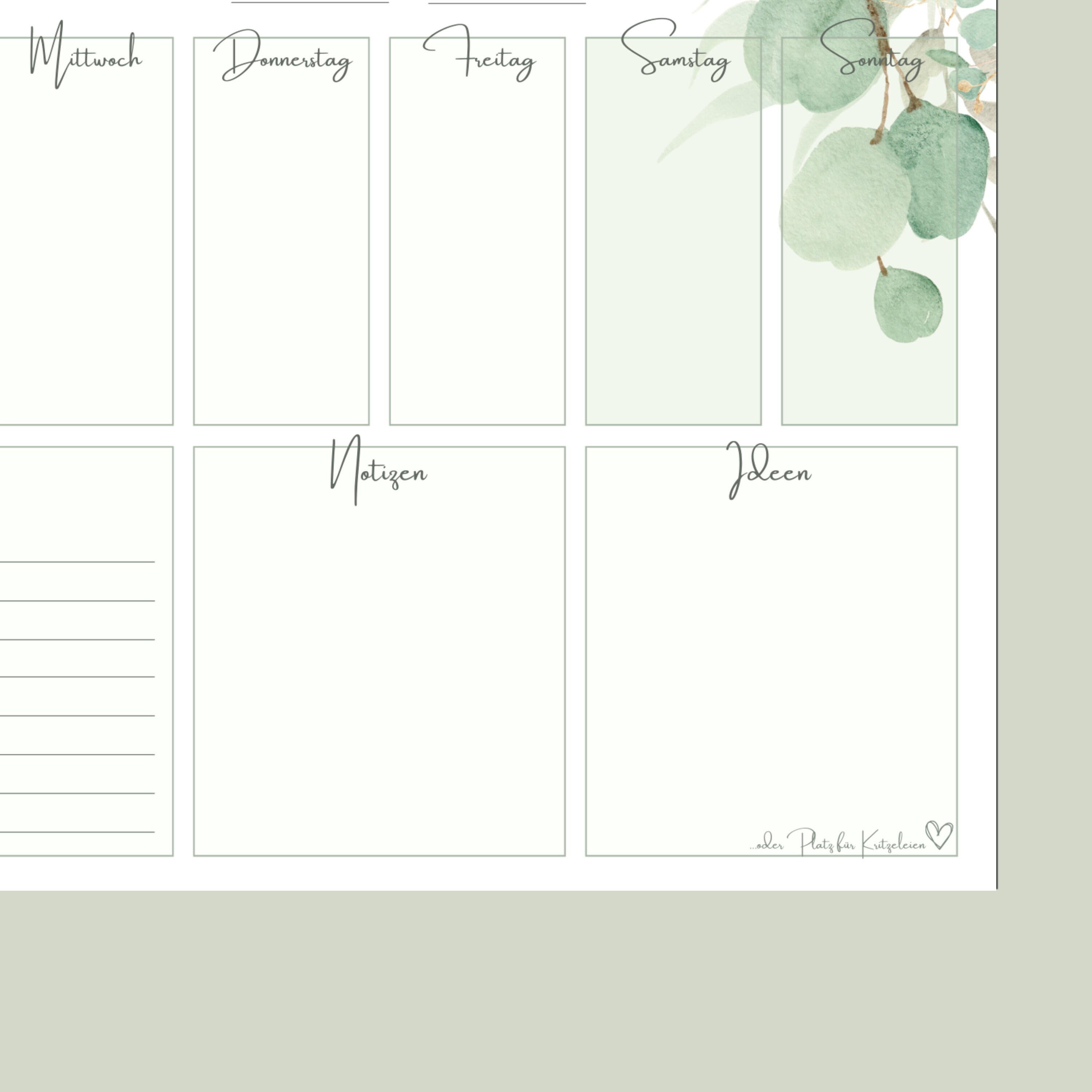 Weekly Planner With to Do List as a Digital Download in A3 and A4 ...