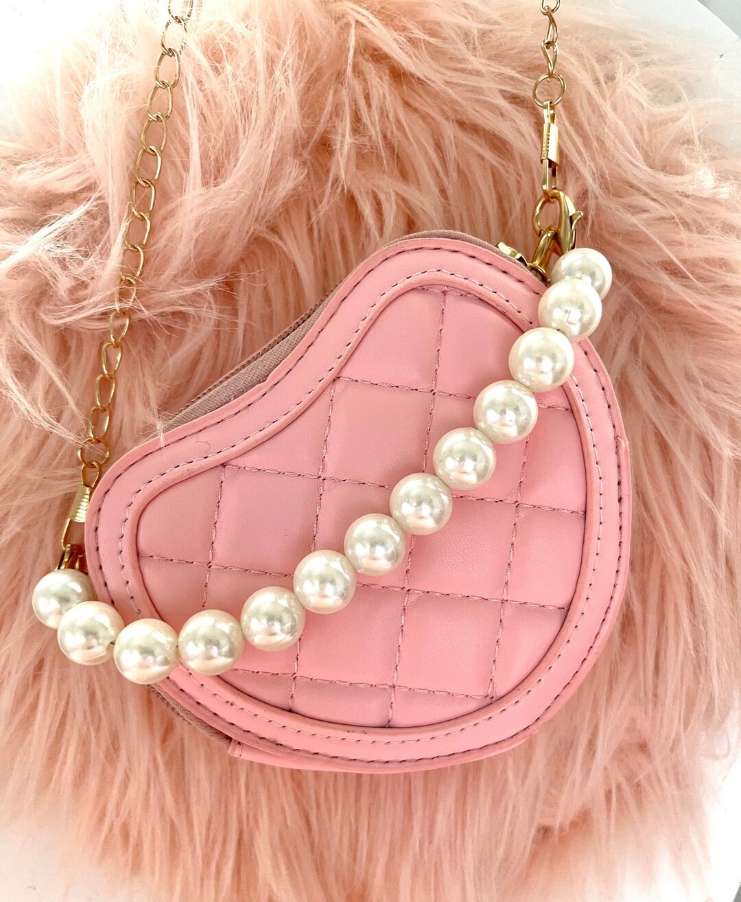 The Heart-pink -personalized Crossbody, Little Girl Gift, Boutique ...