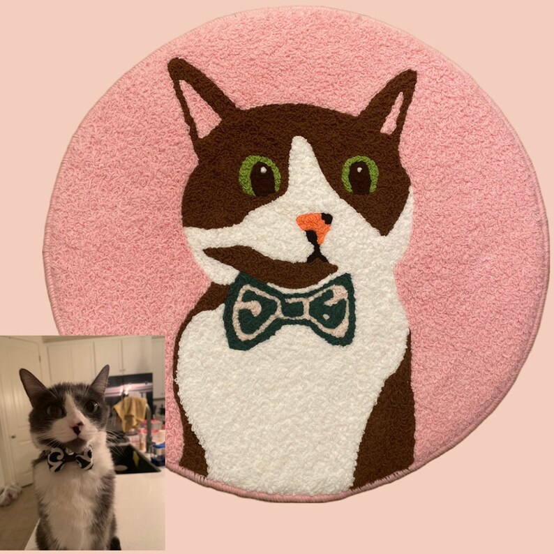 Custom Pet Portrait Rug Personalized Cartoon Pet Rug - Etsy