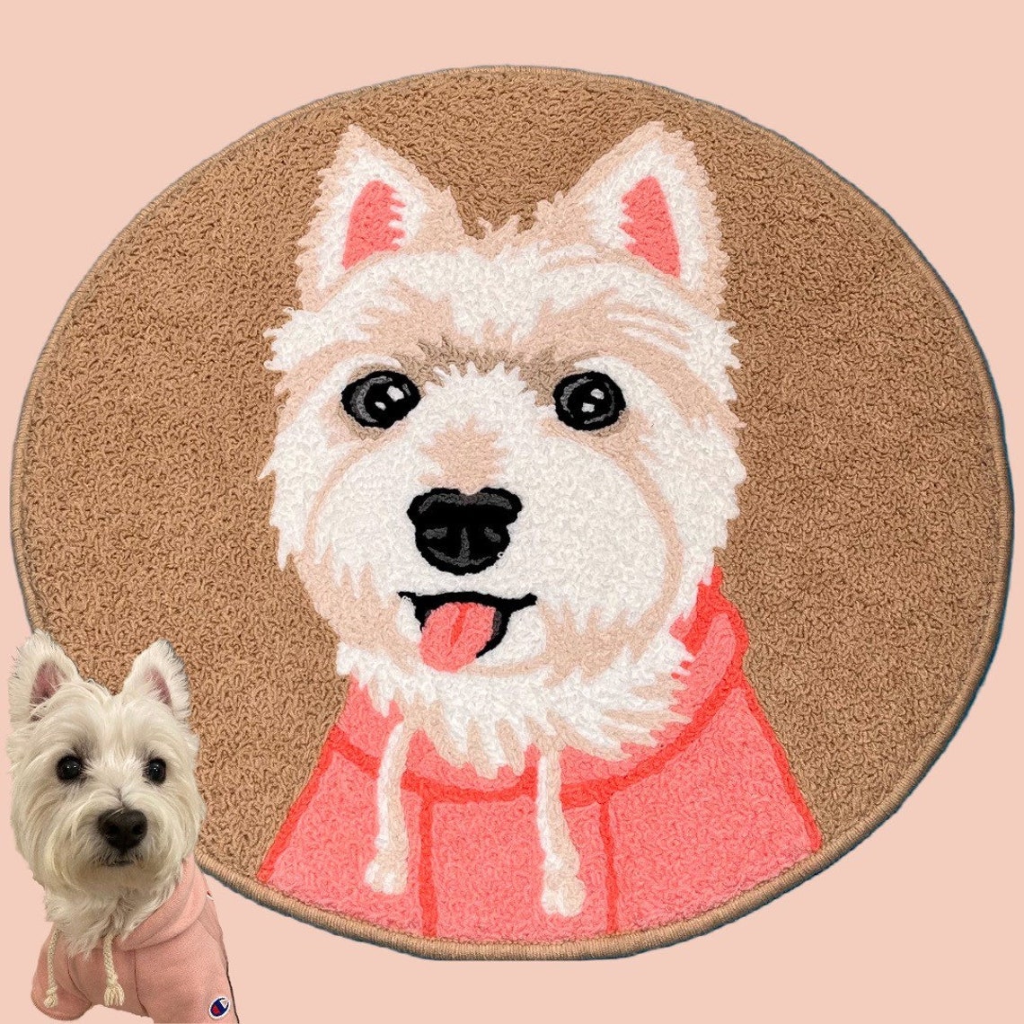 Custom Pet Portrait Rug Personalized Cartoon Pet Rug - Etsy