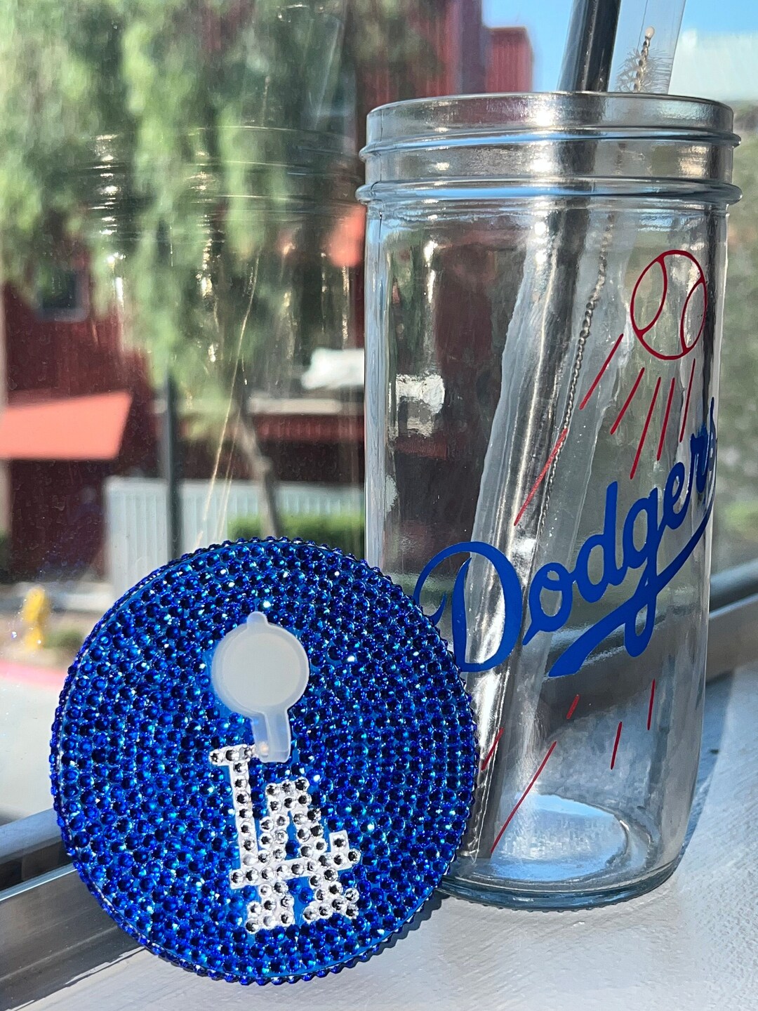 24 Oz Boba LA Dodger Bling Cup - Etsy