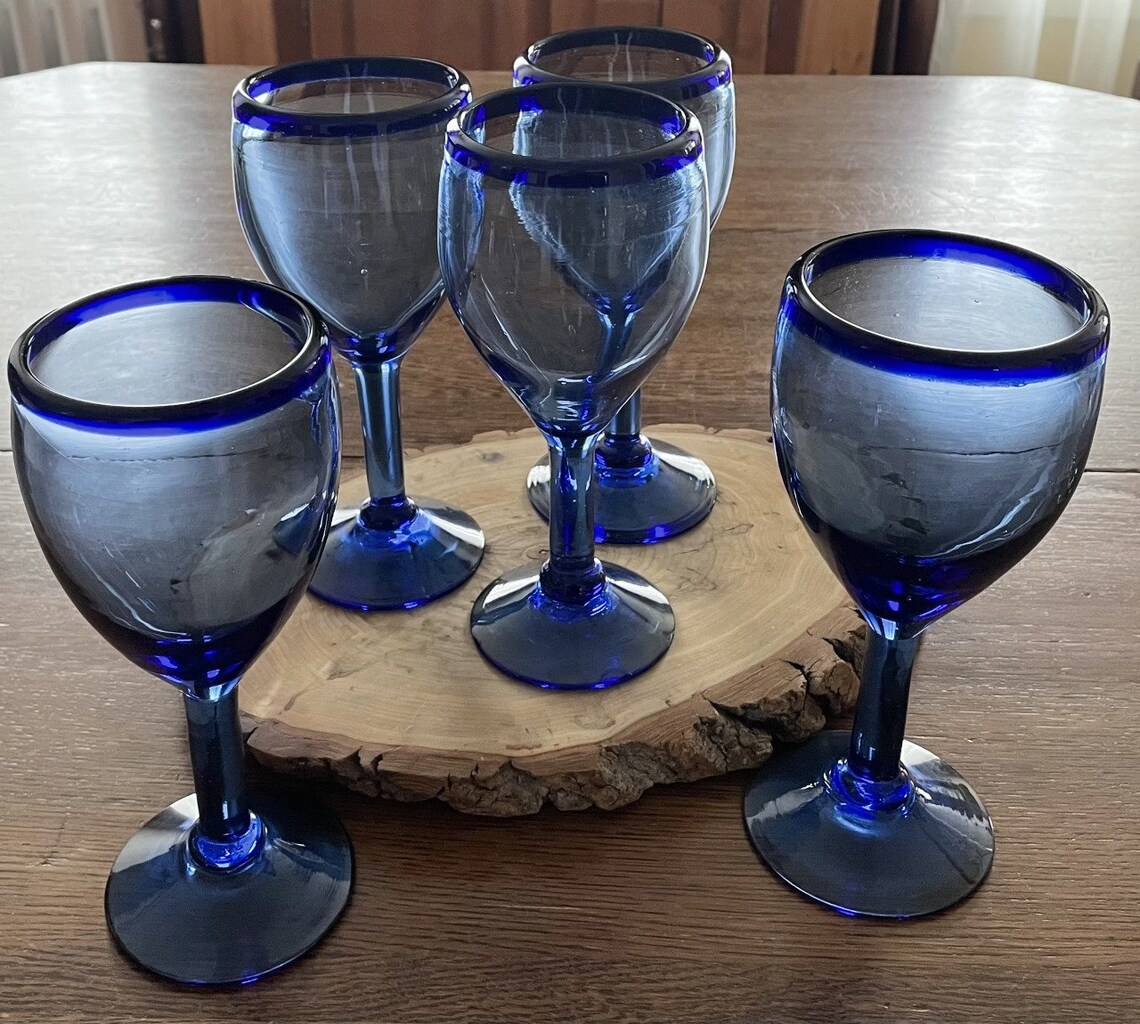 Hand Blown Mexican Glassware | Wine Glasses | Martini Glasses ...