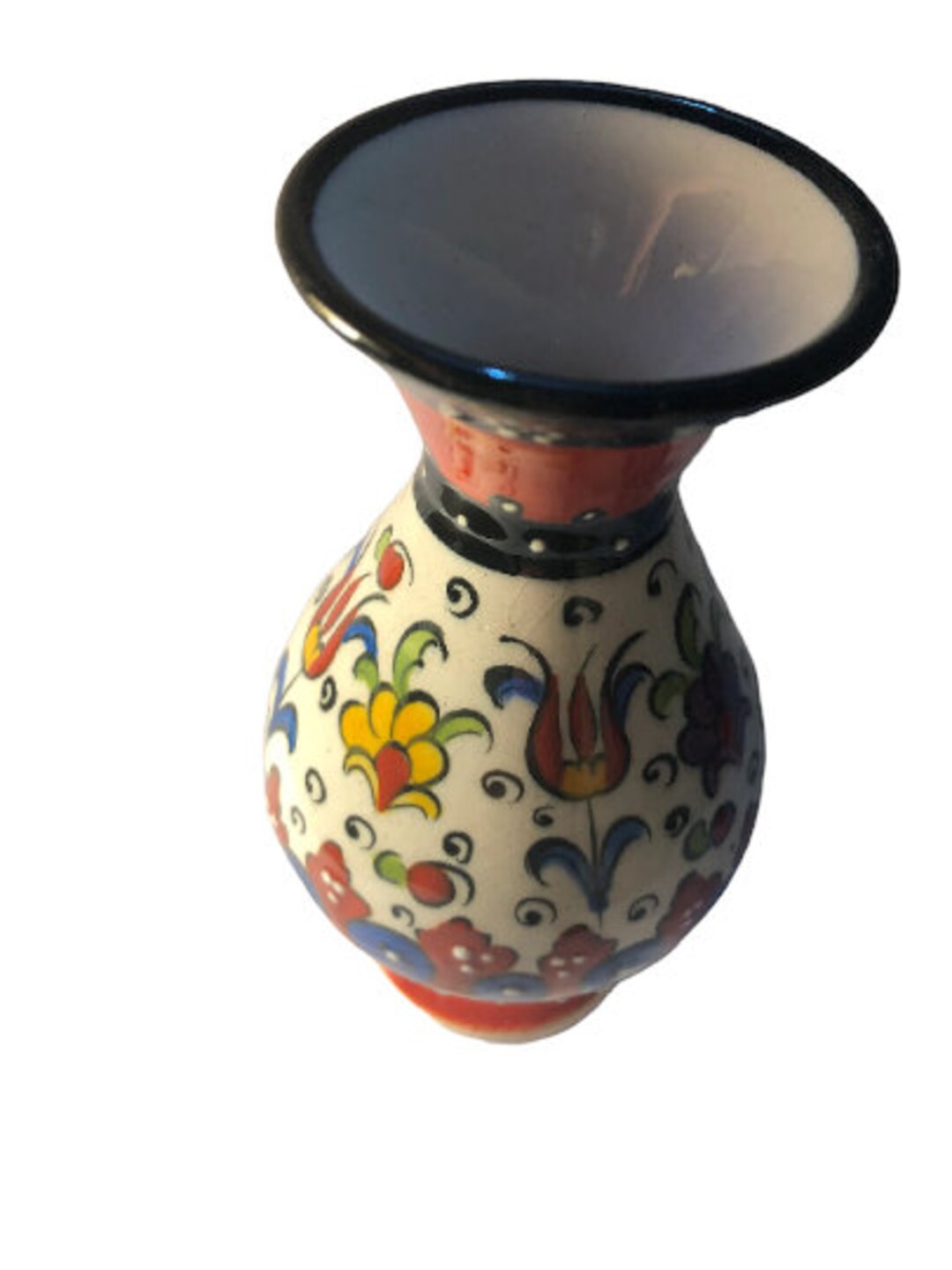 Hand Painted Turkish Pottery Vase Floral Vase Hand Made in Turkey - Etsy