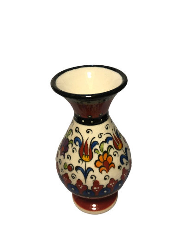 Hand Painted Turkish Pottery Vase Floral Vase Hand Made in - Etsy