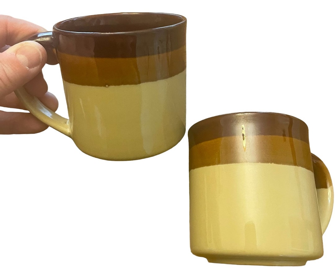 Vintage Brown Ombre Mugs | Traditional 1970's Coffee Mugs | - Etsy