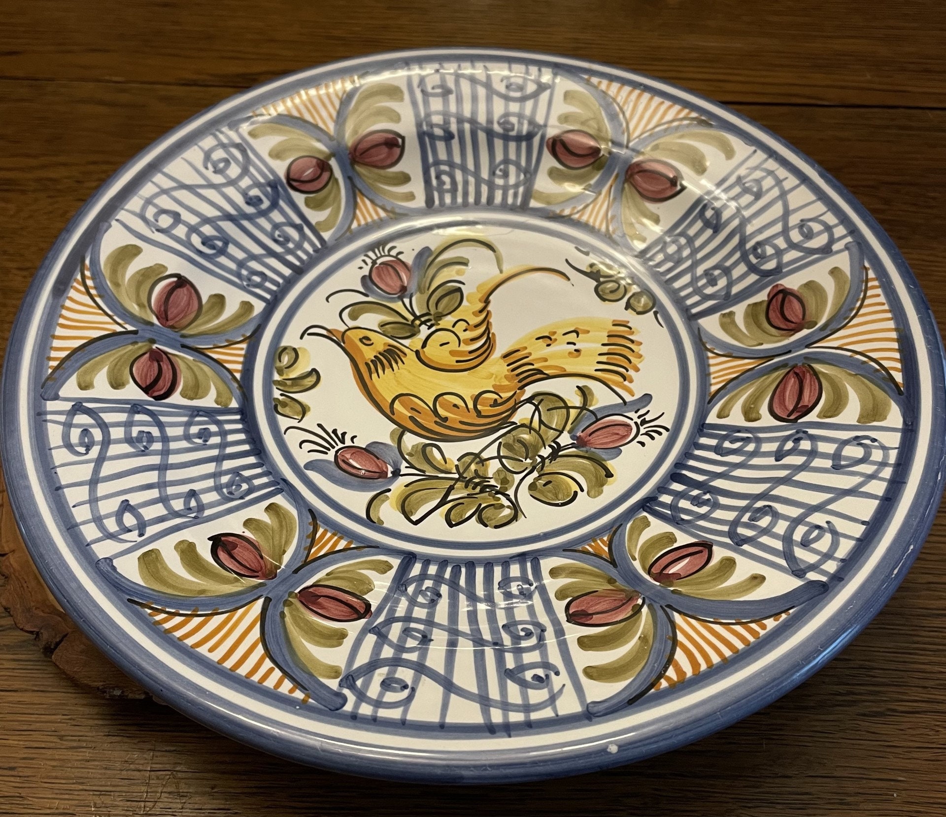 P.V. Puente Pottery | Wall Plate | Hand Painted Pottery | - Etsy