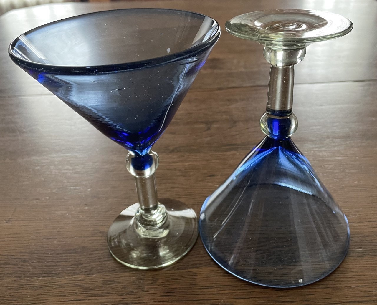 Hand Blown Mexican Glassware | Wine Glasses | Martini Glasses ...