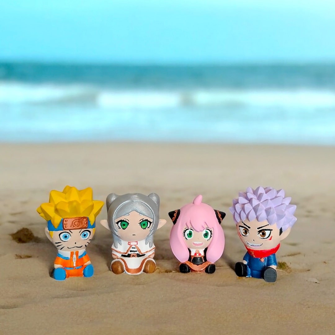 Chibi Mini Anime Figure, Handmade Art Collectible Chibi Figure, Anime ...