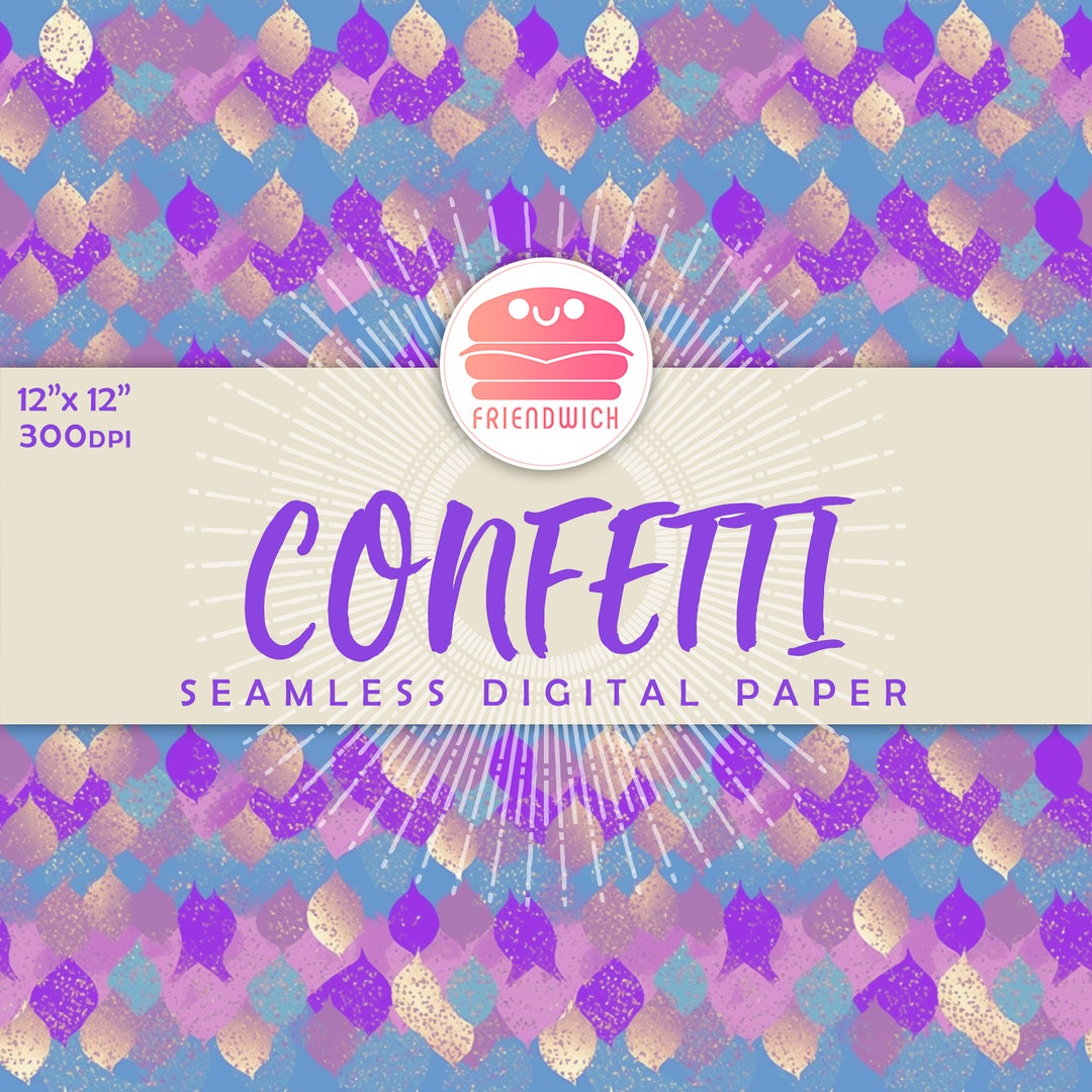 Confetti Digital Paper, Glitter Gradient, Glitter Purple Stars, Orange ...