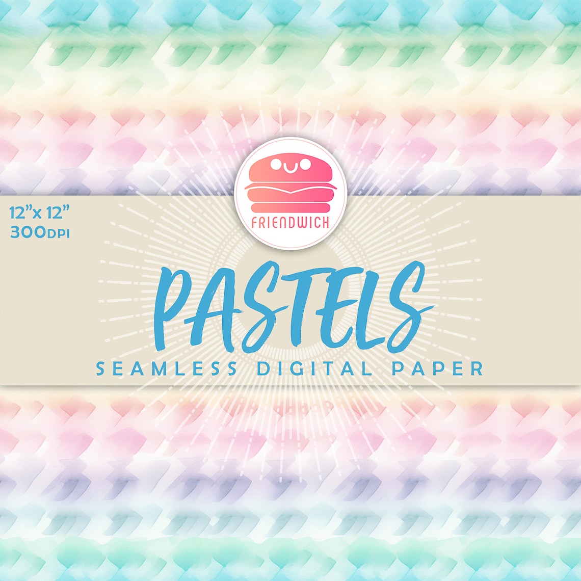 Pastel Digital Paper, Pastel Gradient, Pastel Rainbow Paper, Pink ...