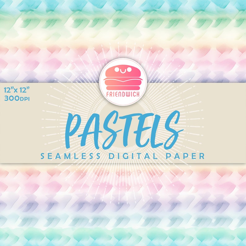 Pastel Digital Paper, Pastel Gradient, Pastel Rainbow Paper, Pink ...
