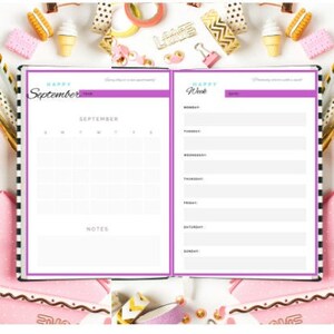 Donut Planner Printable Pdf Digital Blank Monthly Weekly Daily - Etsy