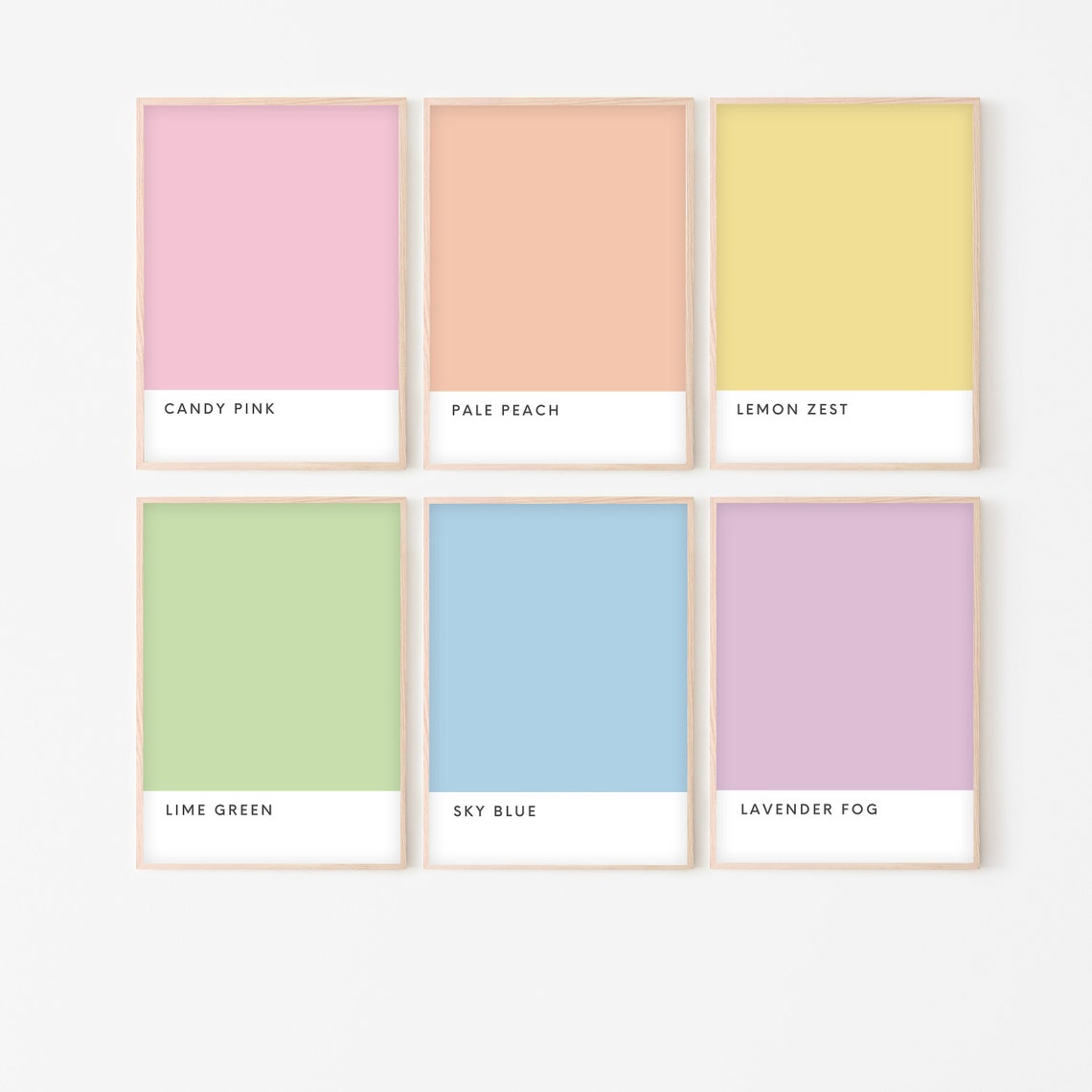 Pastel Colour Block Art Prints Aesthetic Poster Set Soft - Etsy