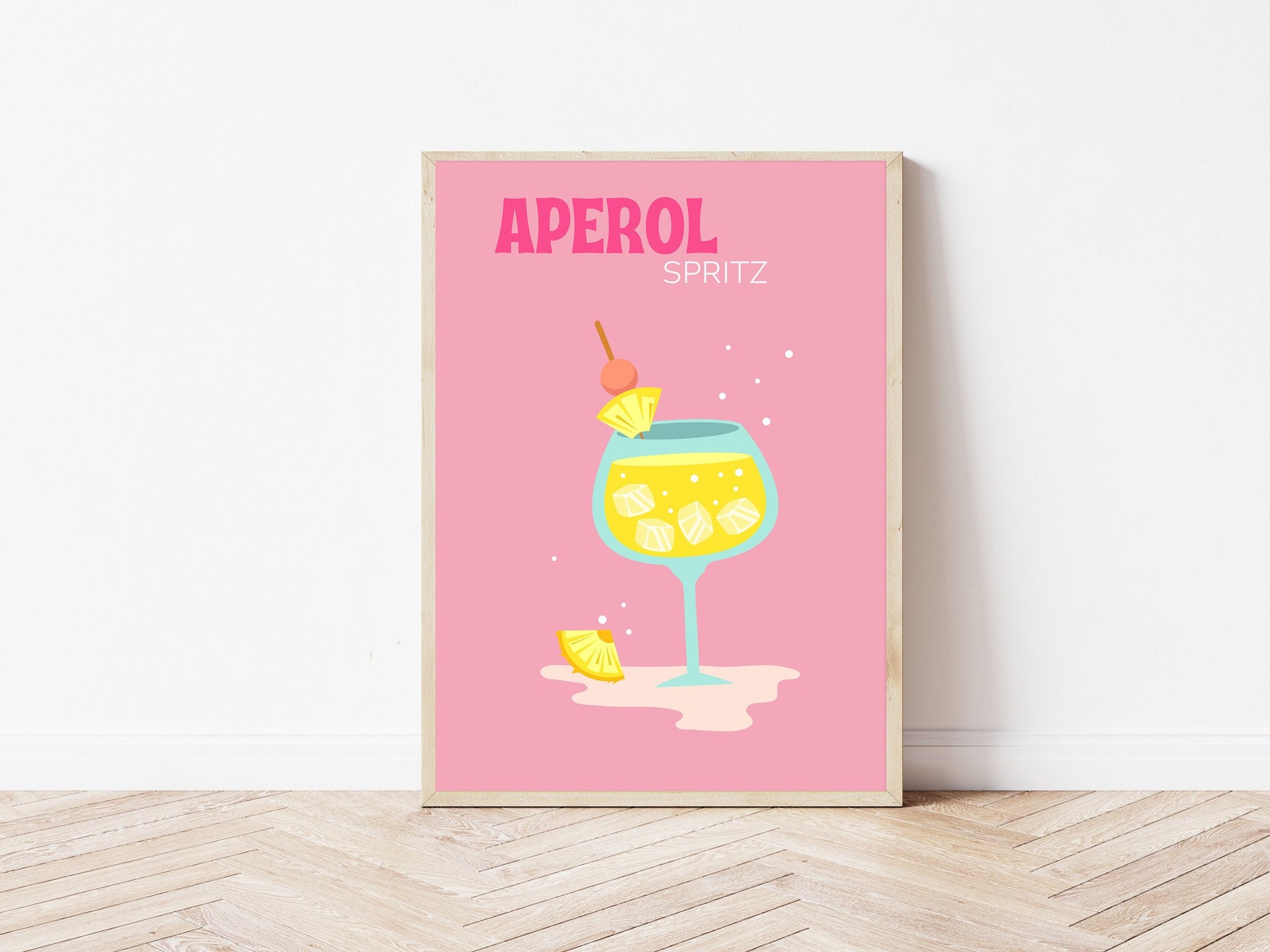 Aperol Spritz Print, Colorful Bar Art, Gallery Wall Set, DIGITAL ...