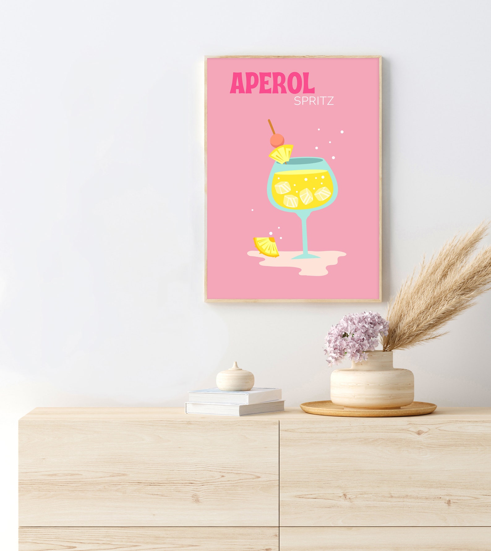 Aperol Spritz Print, Colorful Bar Art, Gallery Wall Set, DIGITAL ...