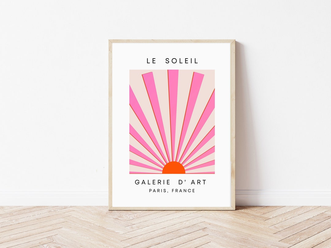 Barbiecore Aesthetic, Retro Rainbow Pink and Orange Print Abstract Arch ...
