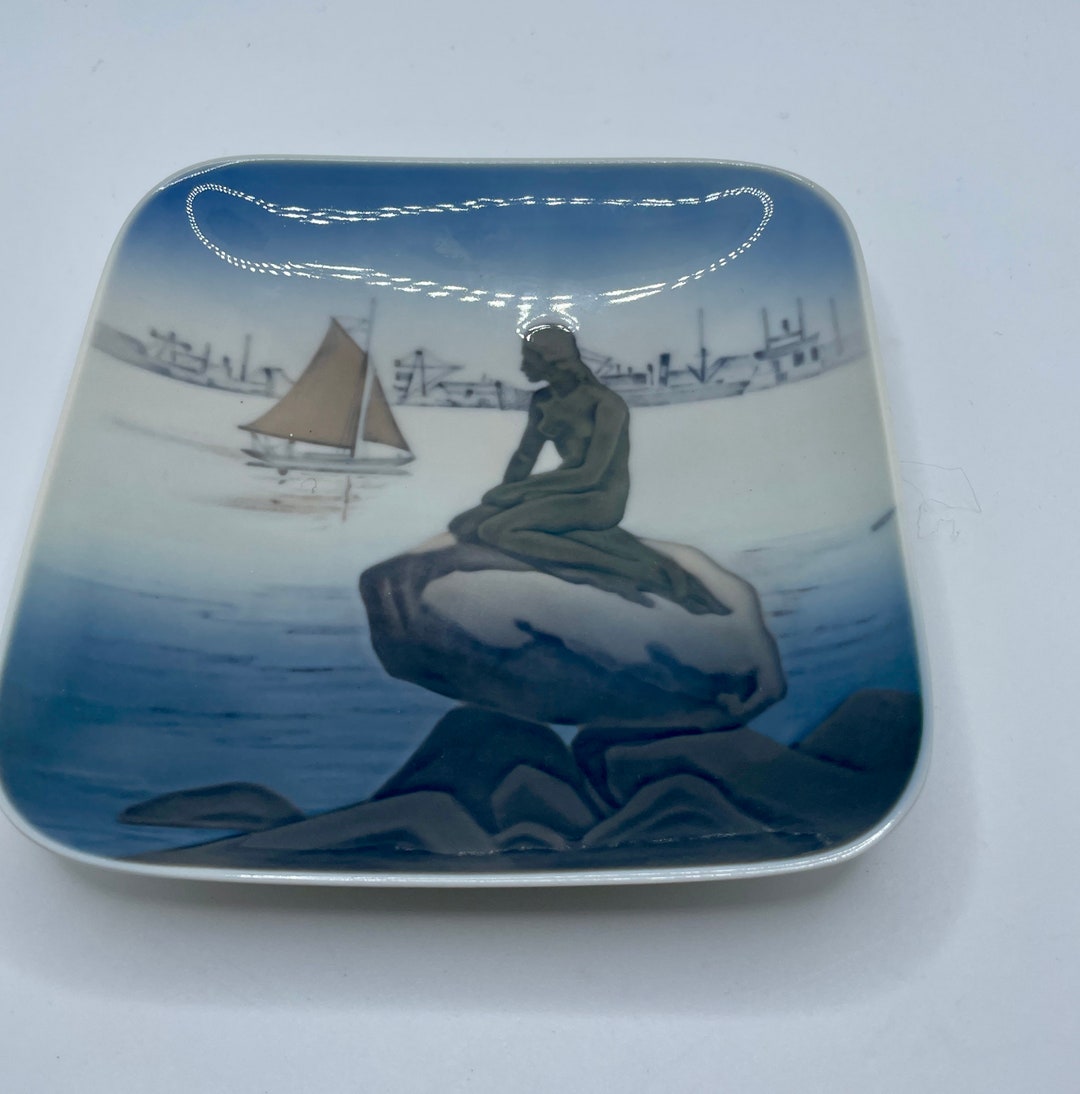 Royal Copenhagen Little Mermaid Square Dish 4 7/8 - Etsy