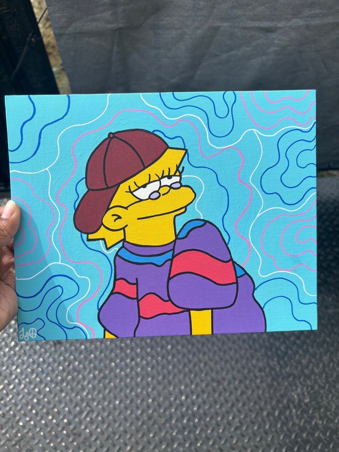 8x10 Canvas Paintings, 5x7 Canvas Paintings, Lisa Simpson Painting ...