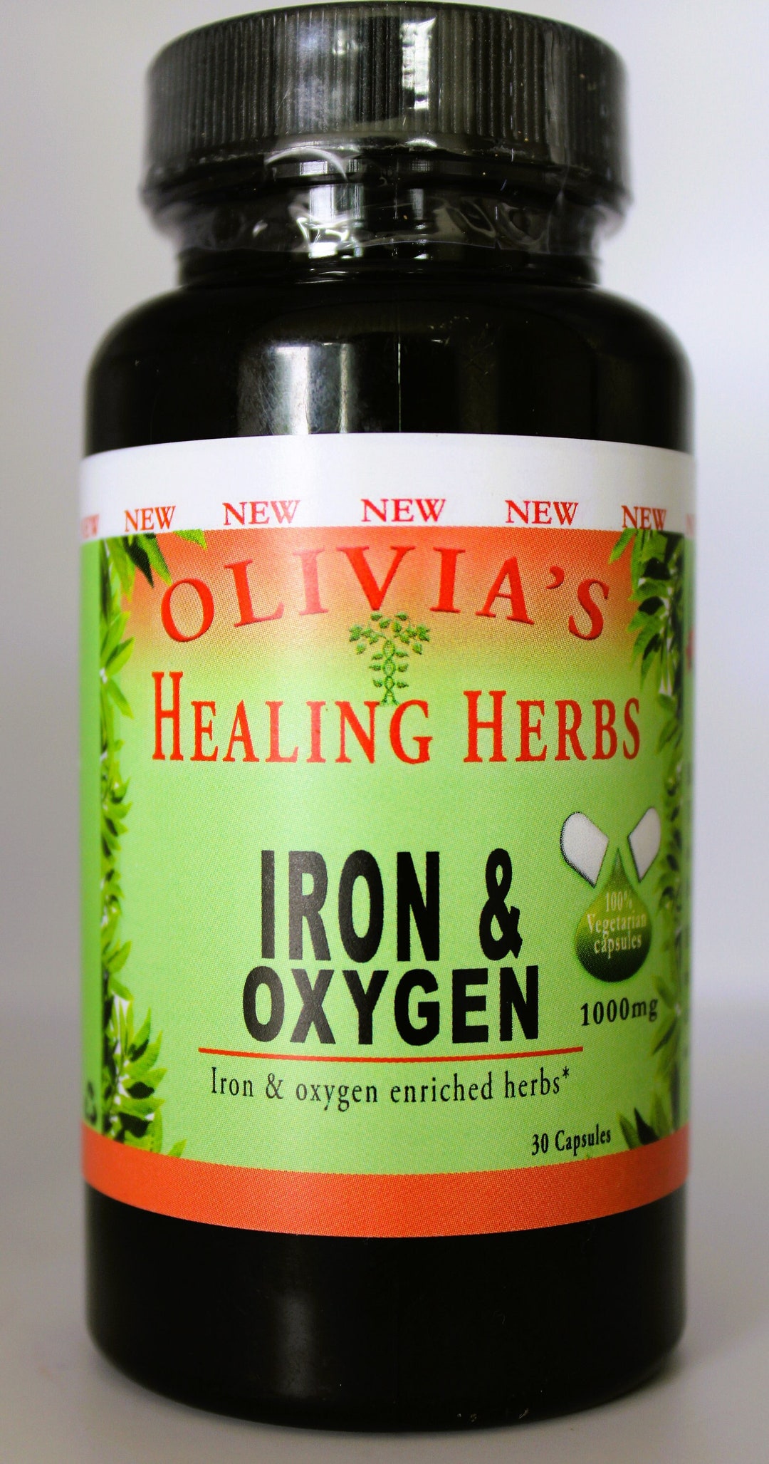 IRON & OXYGEN 60-90ct HERBS, Green Food and Iron Plus Ingredients ...