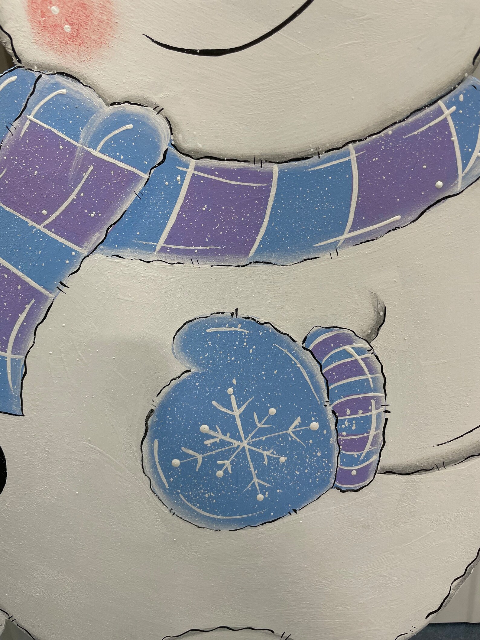 Hand Painted Waving Snowman Winter Decor Yard Porch - Etsy