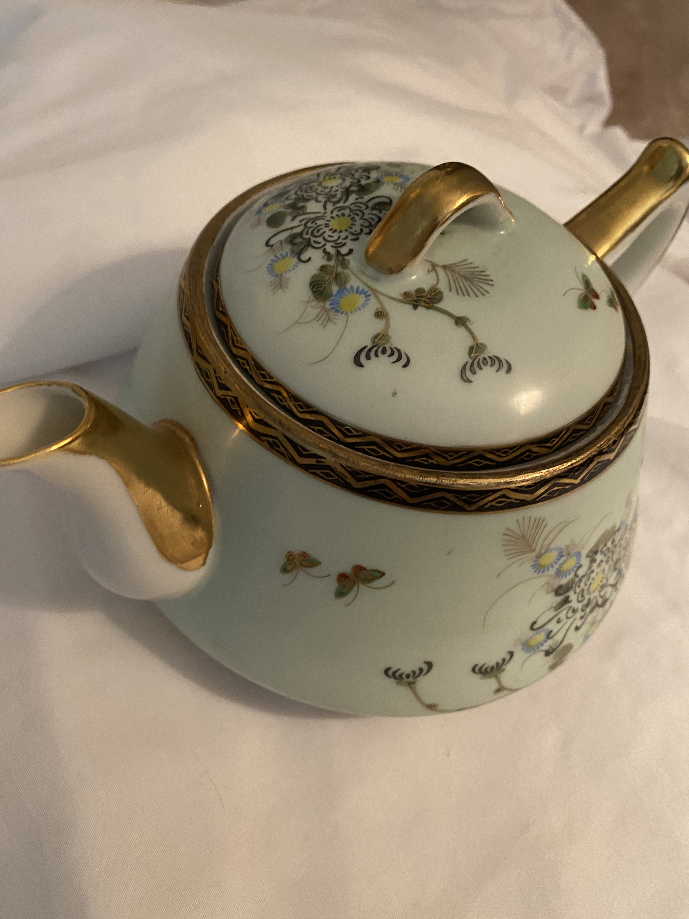 34 Pc Antique Japanese Satsuma Floral Tea Pot & Dessert Set. - Etsy