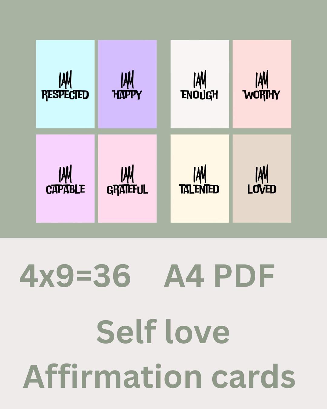 Daily Affirmation Cards, Printable Positive Affirmation Cards for Kids ...