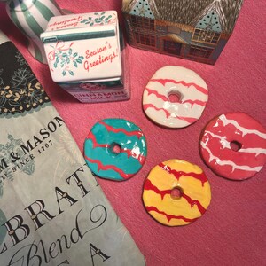 HANDMADE Pottery Clay Party Ring Biscuit Coasters Gift Present Hand ...