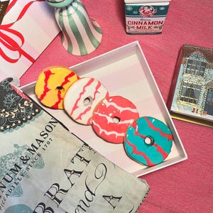 HANDMADE Pottery Clay Party Ring Biscuit Coasters Gift Present Hand ...