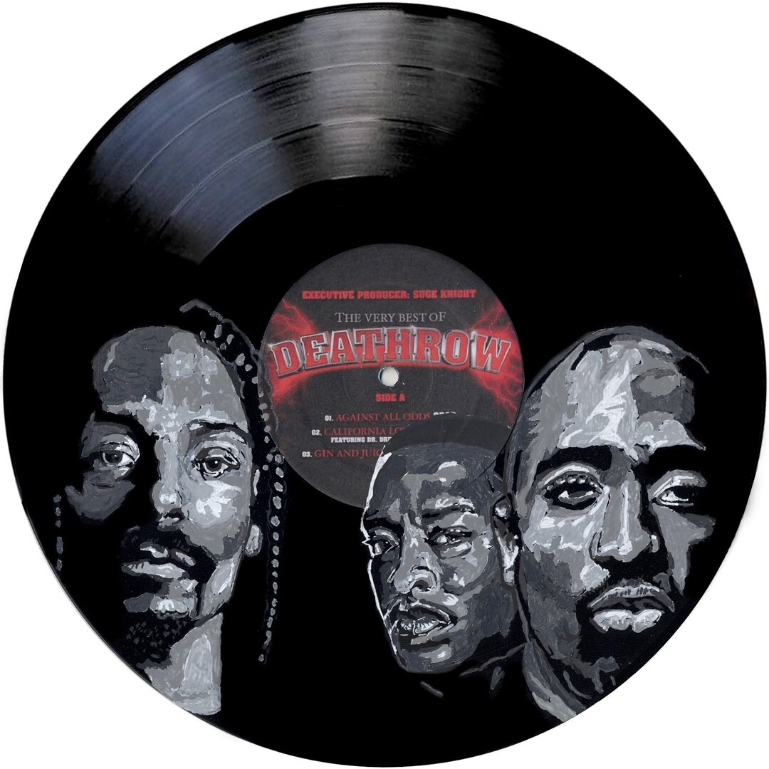 SNOOP DRE & PAC Painted on Vinyl Record. Unique Copy - Etsy